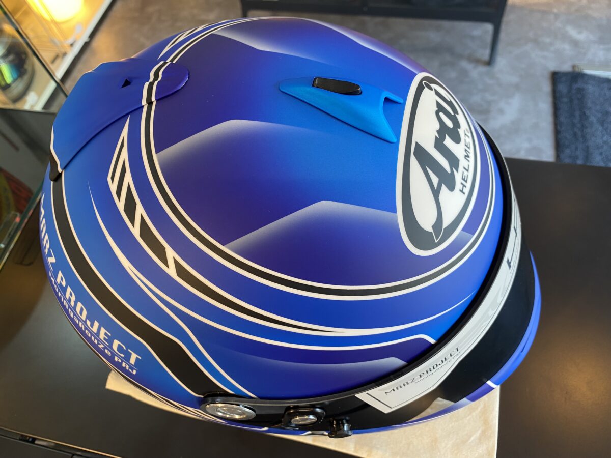4輪用 アライ ヘルメット ペイント《HPTモデル Matt Blue》 ｜ Helmet Paint TOKYO - ヘルメットペイント東京