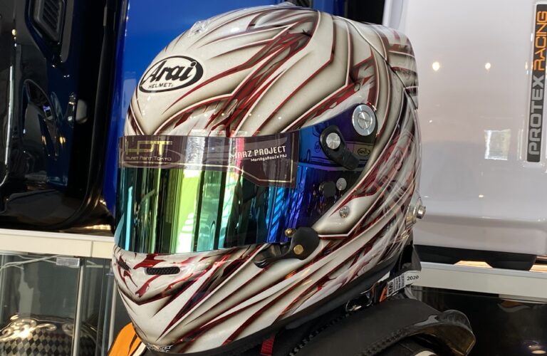 Custom Design Helmet for CAR Racing 《Plating white×wine red》 ｜ Helmet ...