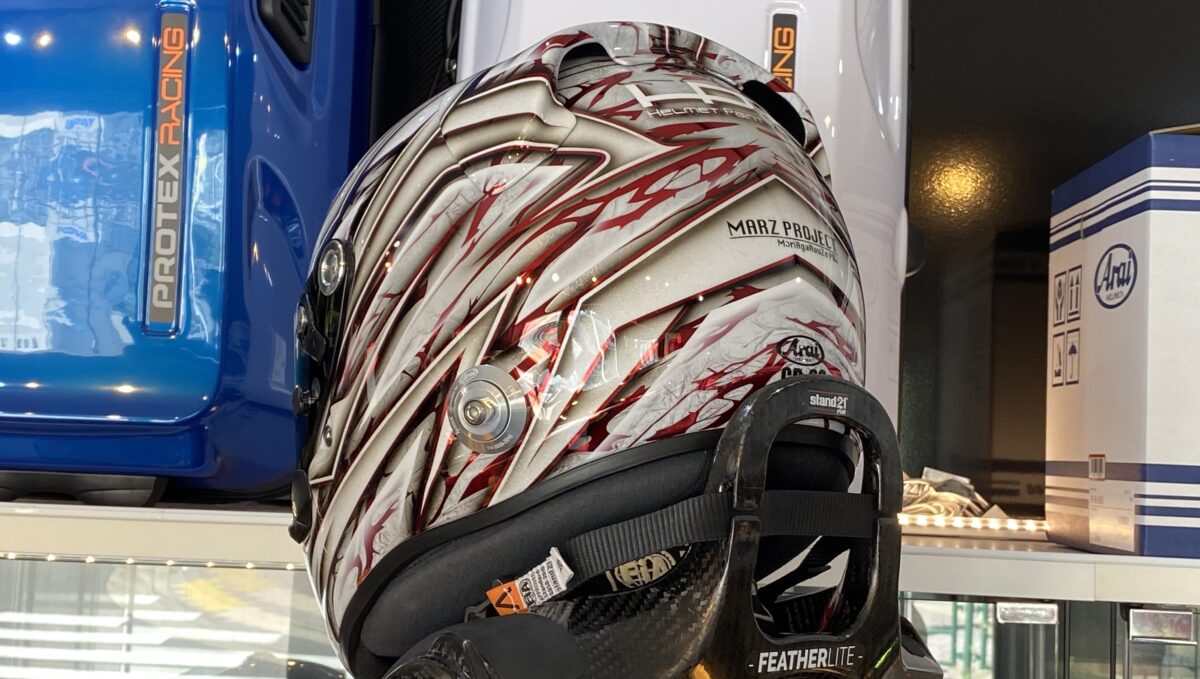 Custom Design Helmet for CAR Racing 《Plating white×wine red》 ｜ Helmet ...