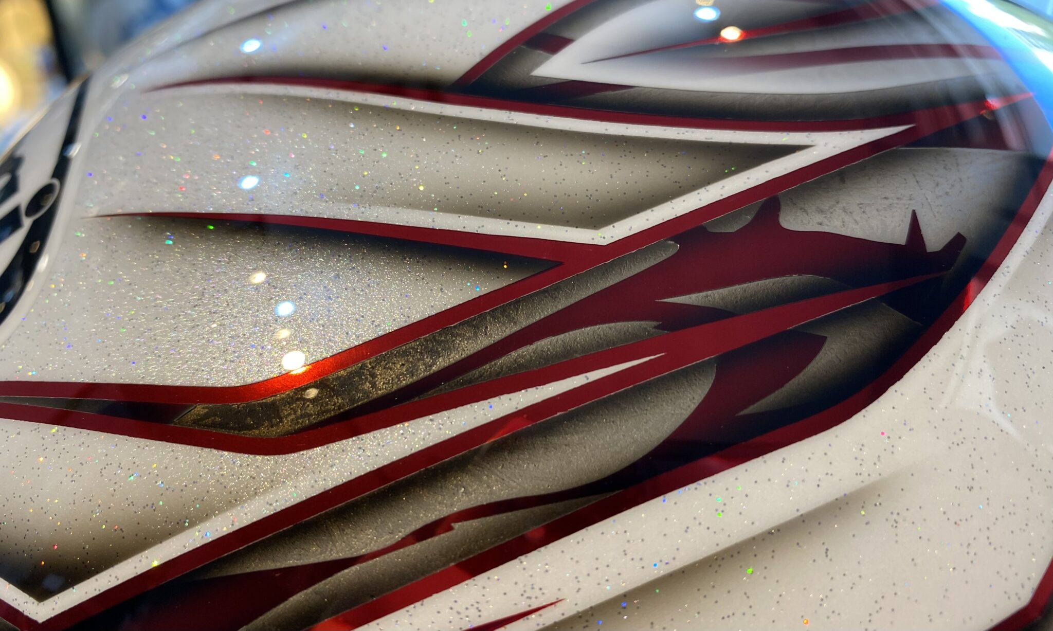 Custom Design Helmet for CAR Racing 《Plating white×wine red》 ｜ Helmet ...