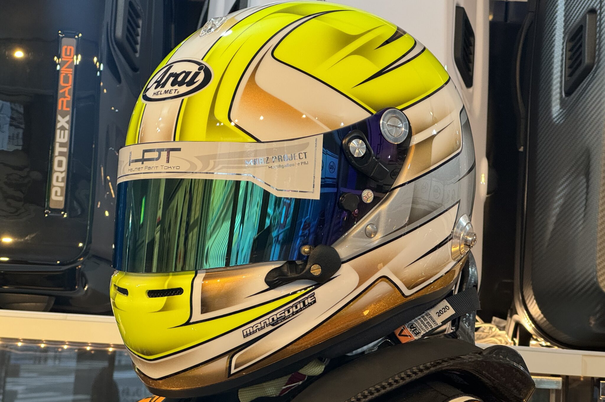 ペイント ヘルメット | “新作” イエロー×ブラウン×ホワイト ｜ Helmet Paint TOKYO - ヘルメットペイント東京